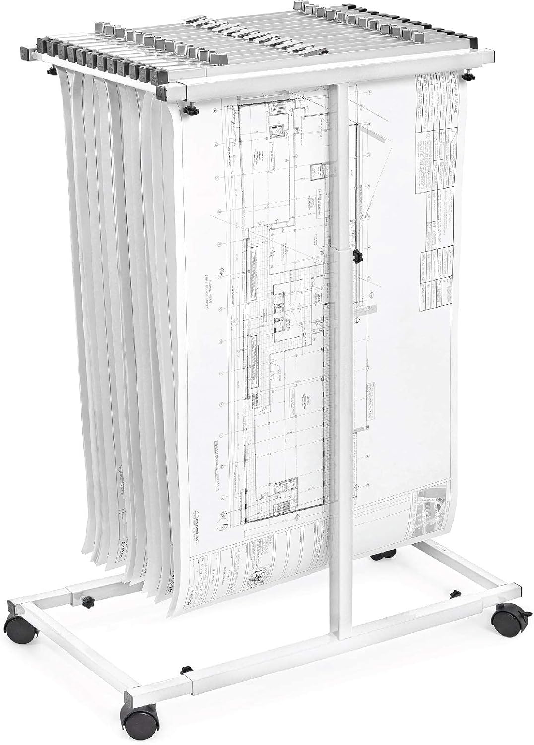 Amazon.com : Adir Mobile Blueprint Storage Rack - Adjustable and ...
