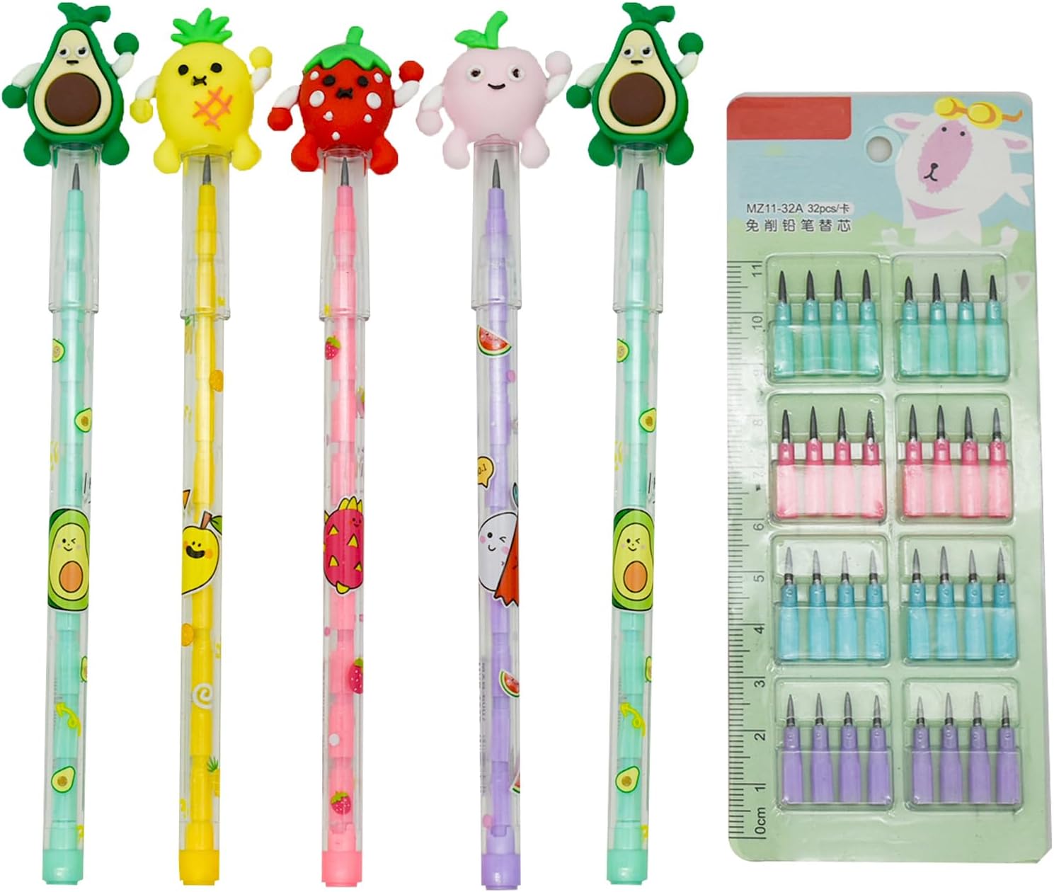 Amazon.com : Stacking Point Pencils for Kids (bulk set of 50) Fun ...