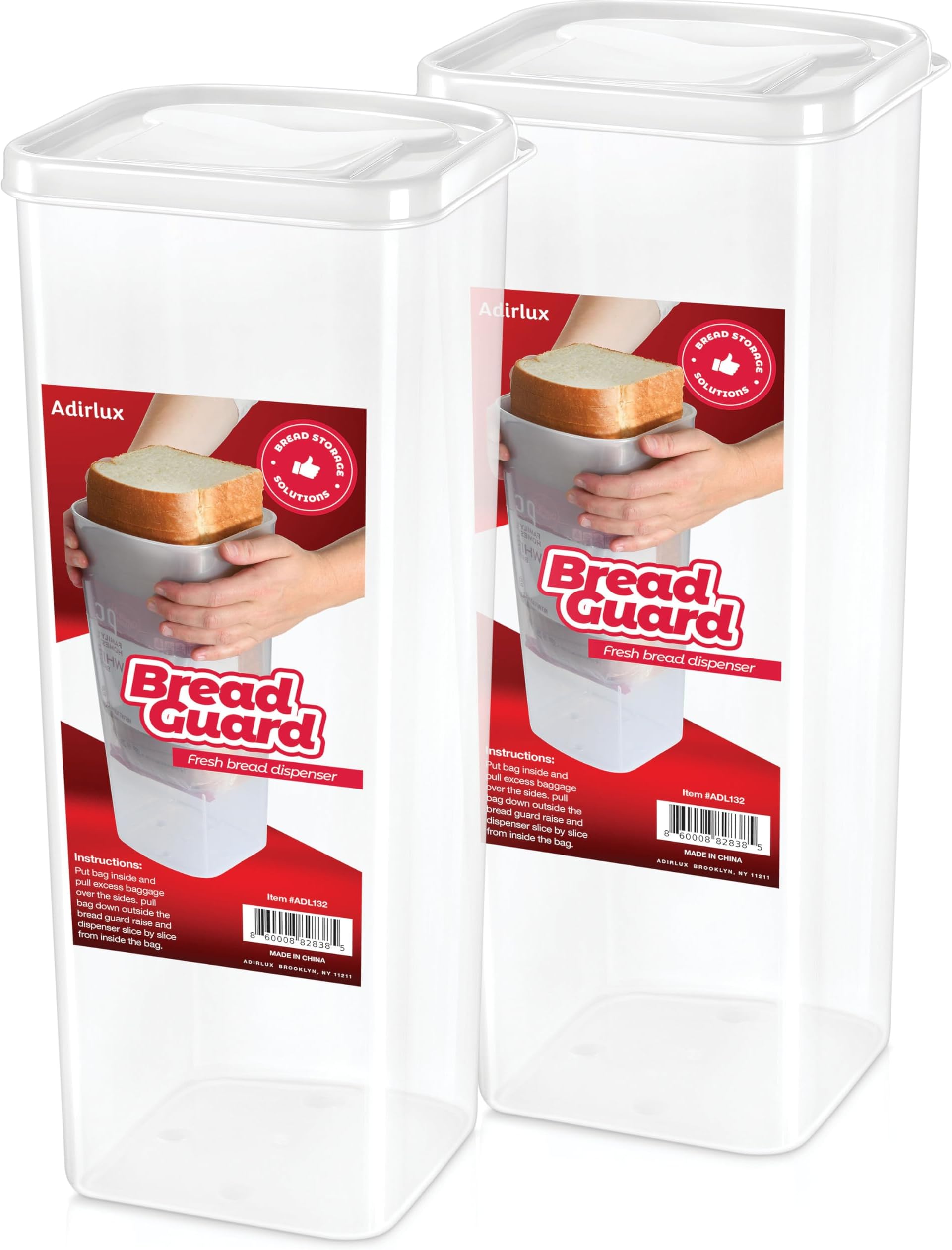 Amazon.com: CALLARON 2Pcs Bread Storage Container 7.47inch Loaf Storage ...