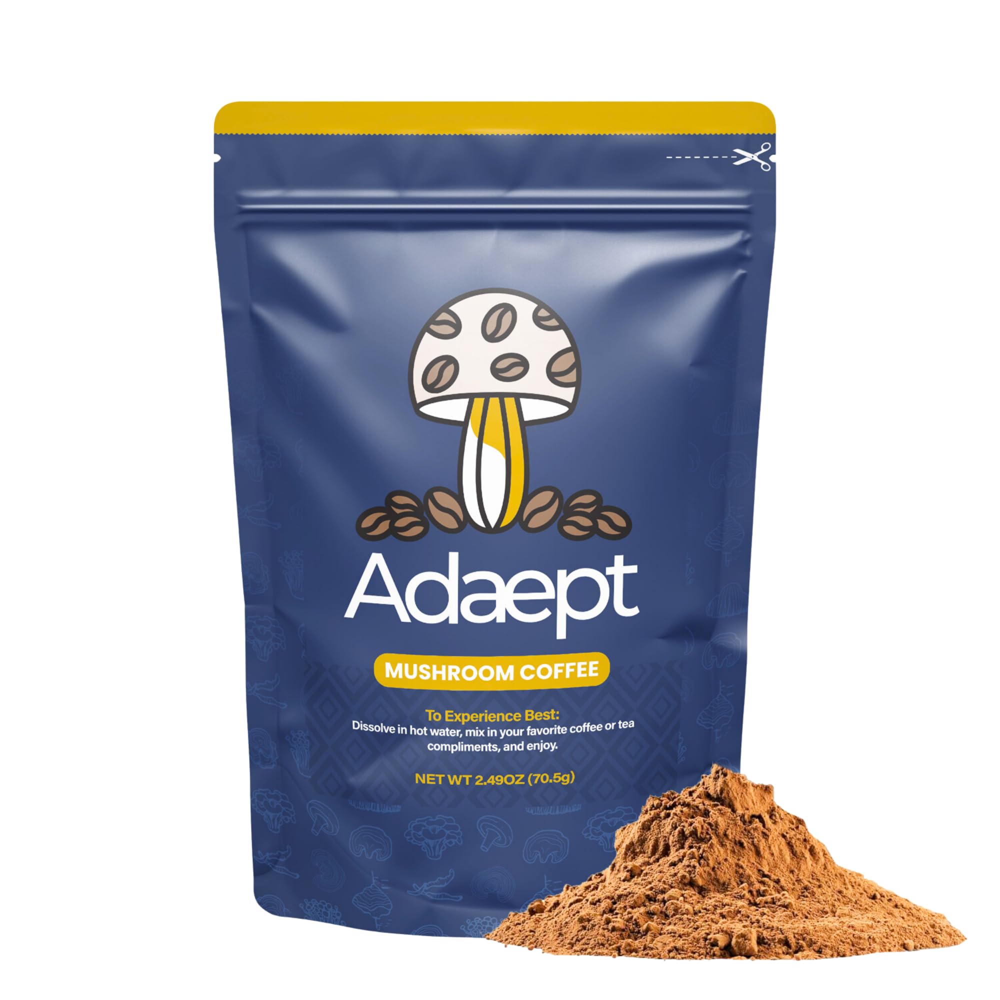 Amazon.com : Adaept Original Mushroom Coffee Organic Peruvian Cacao ...