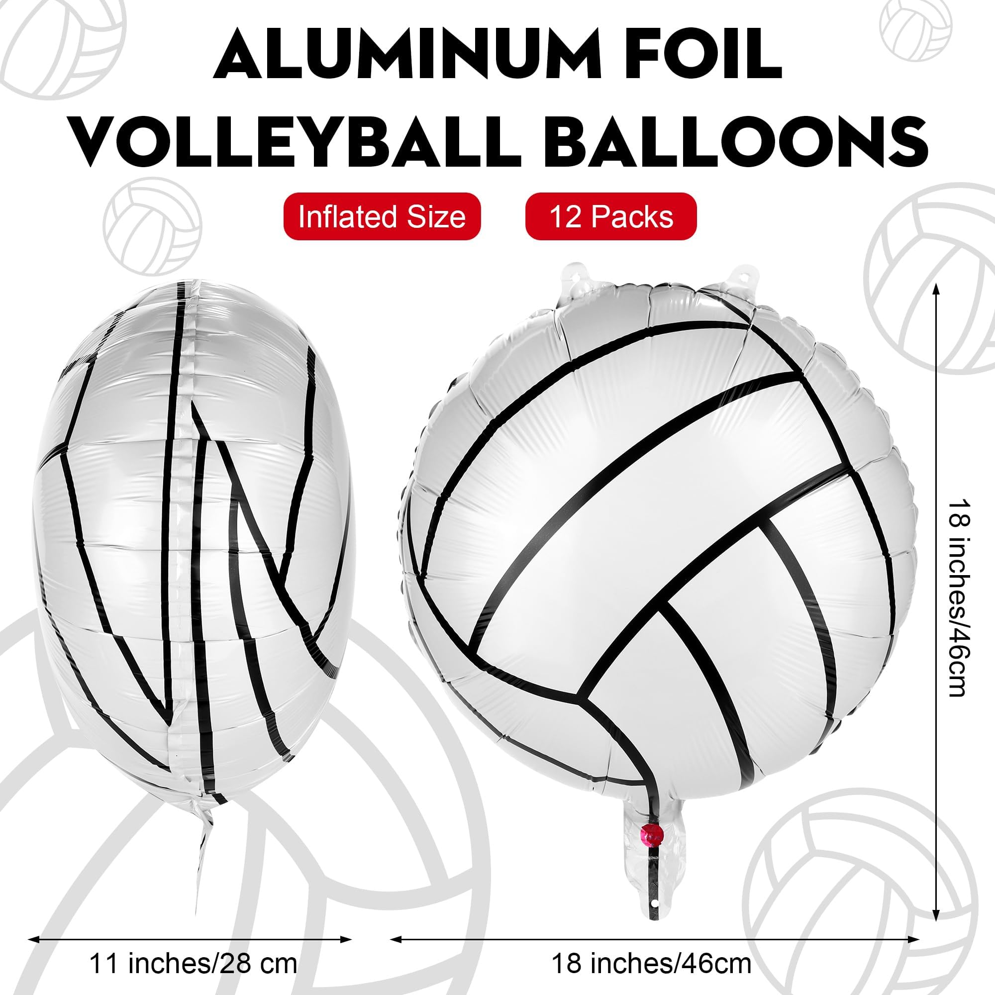 Snapklik.com : Durony 12 Pieces 18 Inches Volleyball Balloons ...