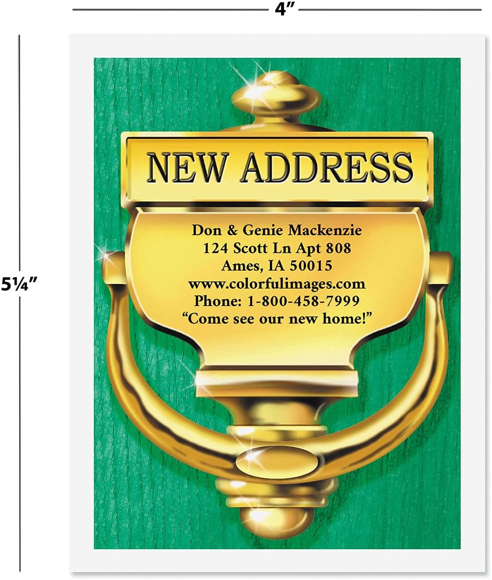 Amazon.com : Classic Personalized New Address Postcards, Set of 24 ...