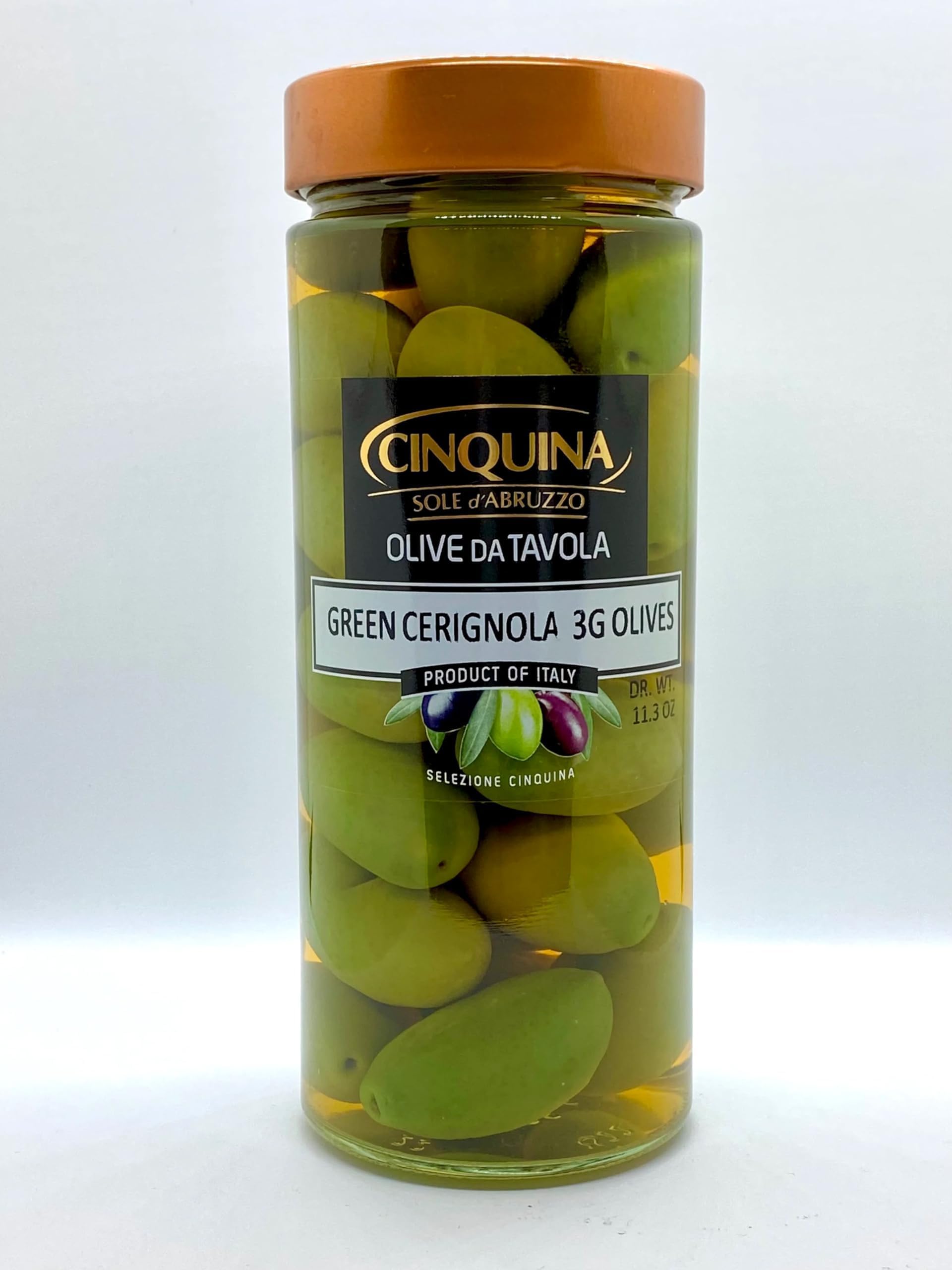 Amazon.com : Olio&Olive Large Bella di Cerignola Green Italian Olives ...