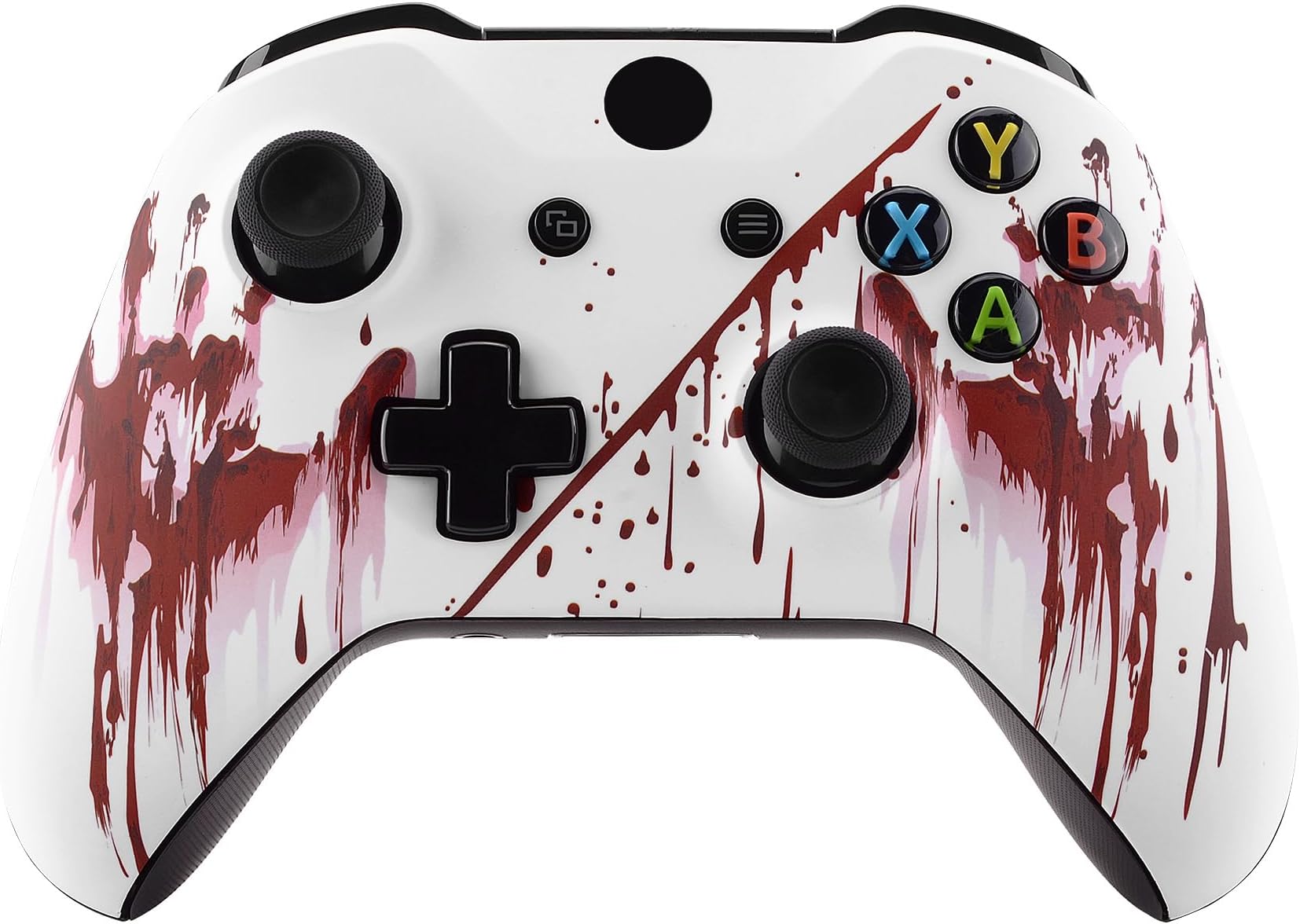 eXtremeRate Bloody Hand Patterned Front Housing Shell Case, Soft Touch ...