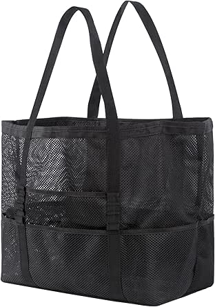 Amazon.com: Extra Large Mesh Beach Bag, XL Mesh Foldable Swim Tote with ...