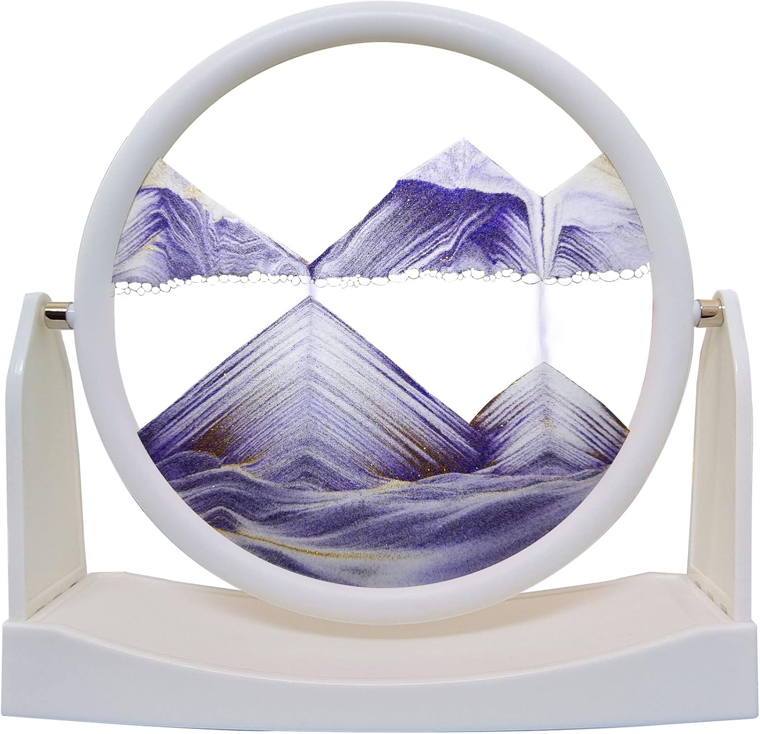 Amazon.com: Aoderun Moving Sand Art Picture Round Glass Sand Art Liquid ...
