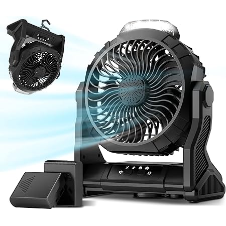 Amazon.com: KopBeau Portable Camping Fan with Lights, 20000mAh ...