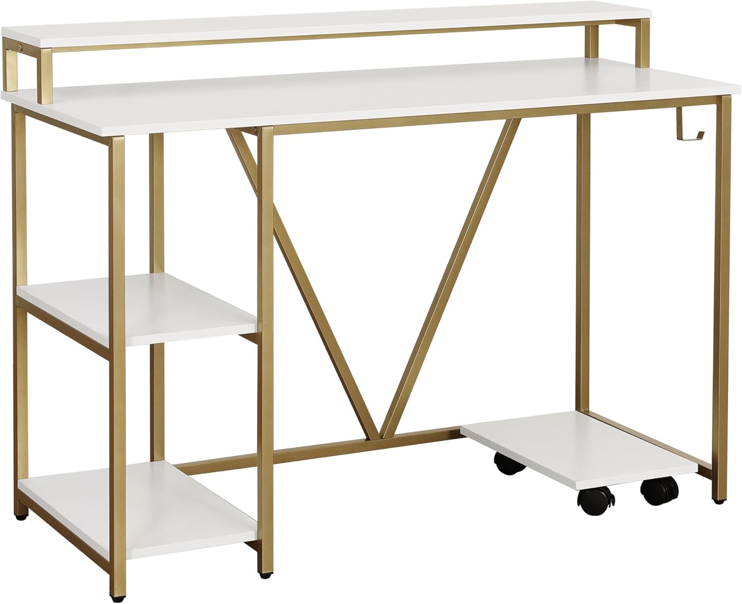 Amazon.com: Techni Mobili Computer Desk - Industrial Writing Desk with ...