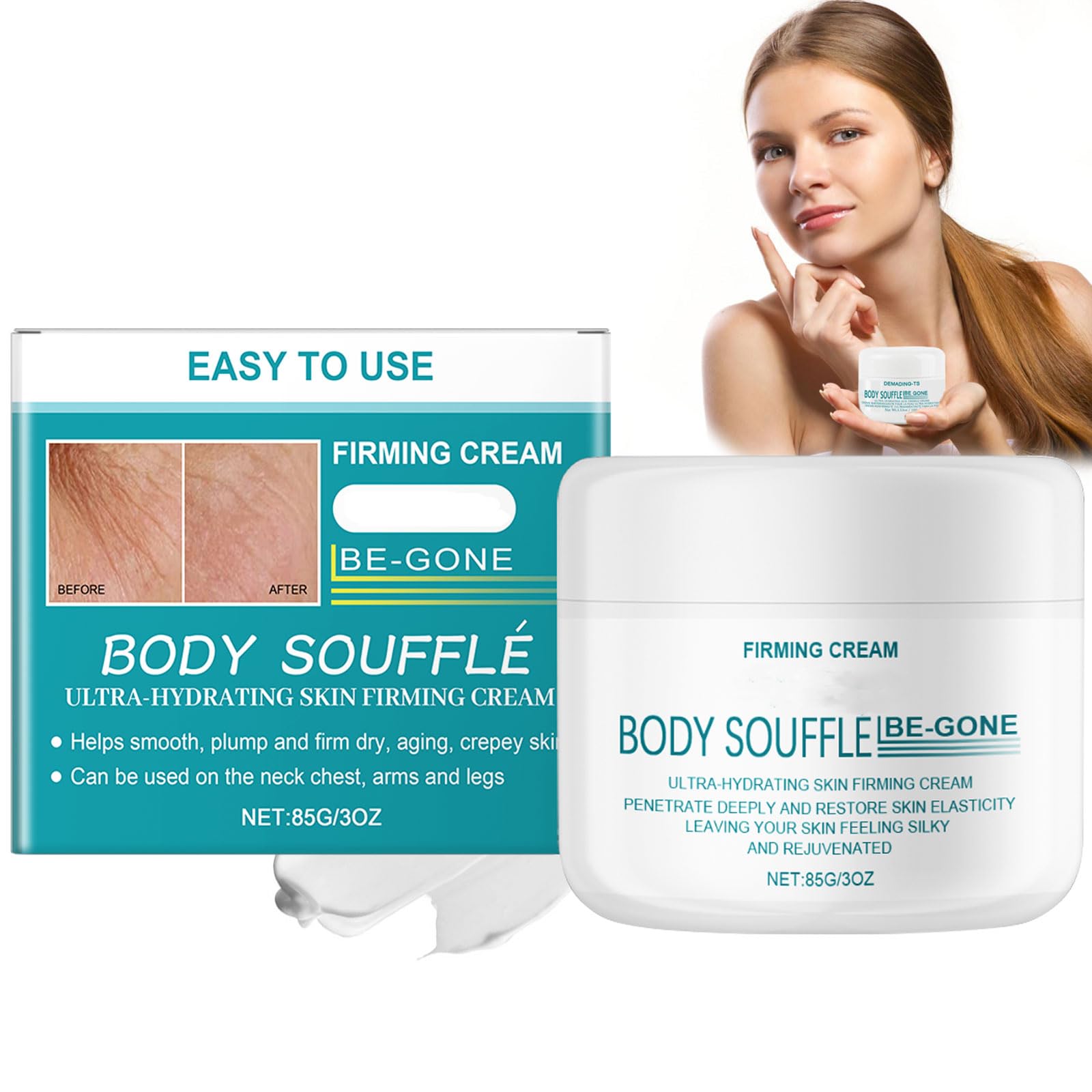 Amazon.com: Crepe Be-Gone Body Soufflé - Ultra Hydrating Skin Firming ...