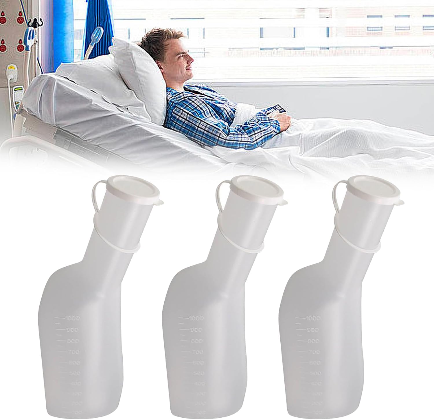Amazon.com: Urinals for Men 1000Ml With Glow in The Dark Spill Proof ...