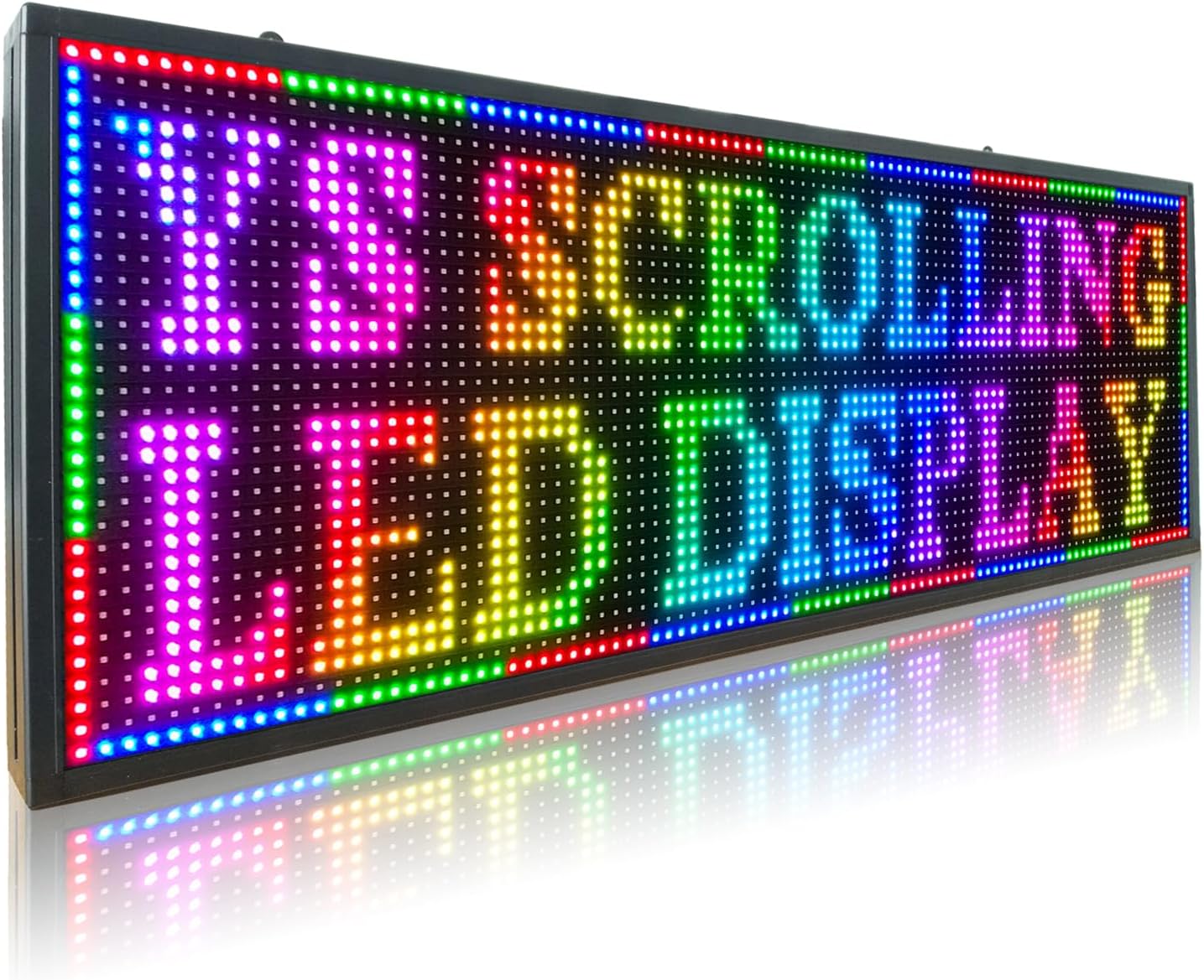 Amazon.com : P10 Outdoor LED Sign 39" X 14" RGB Full Color WiFi ...