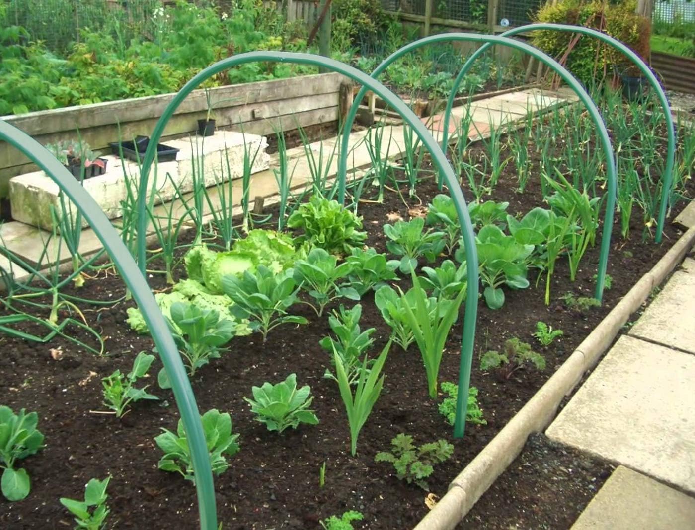 Amazon.com : UniEco Mini Greenhouse Hoops Plastic Coated Grow Tunnel ...