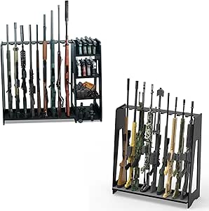 Amazon.com: Semohop Gun Racks,Wooden Rifle Racks with Pistol Rack ...
