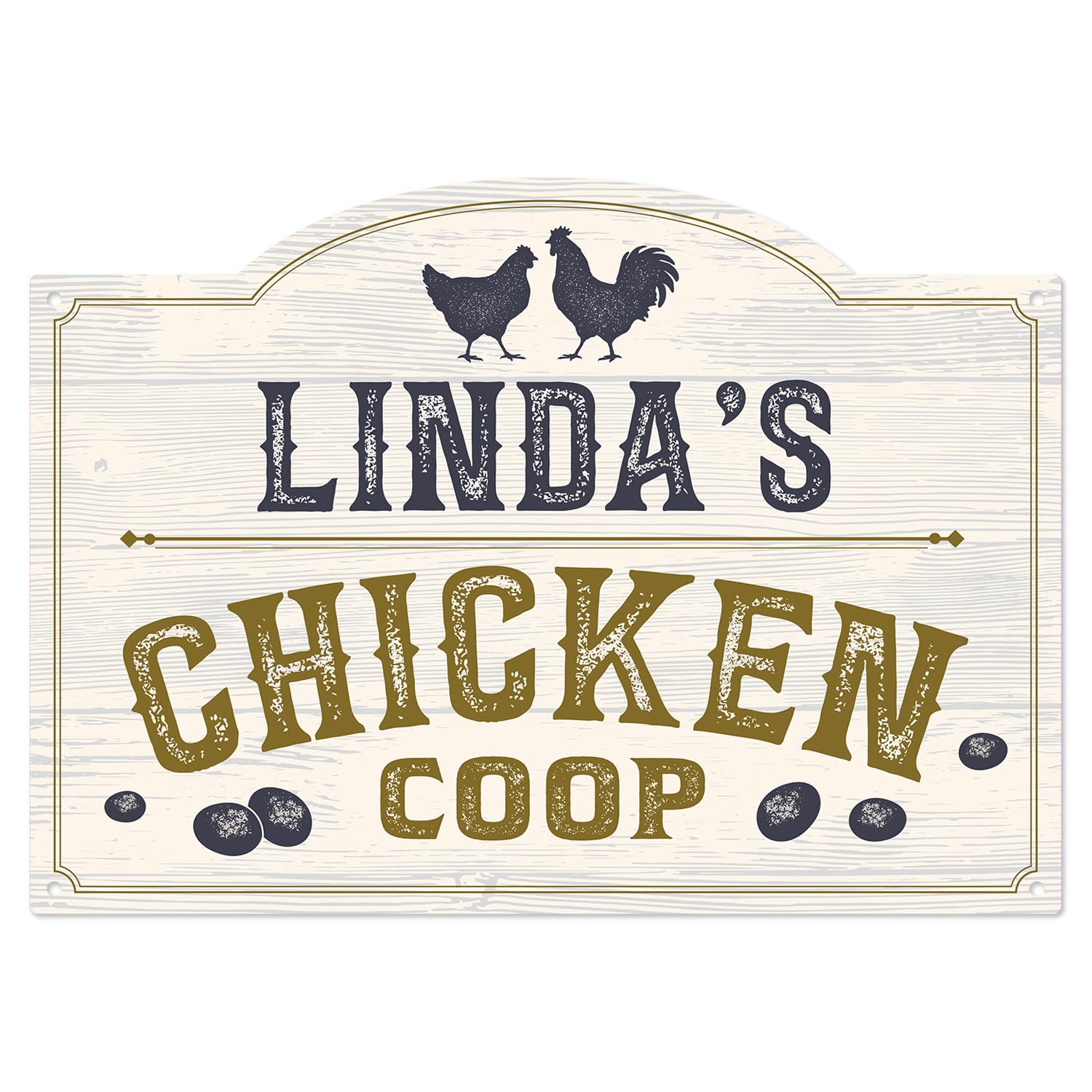 Amazon.com : Sigo Signs, Custom Chicken Coop Sign, Personalized Name ...
