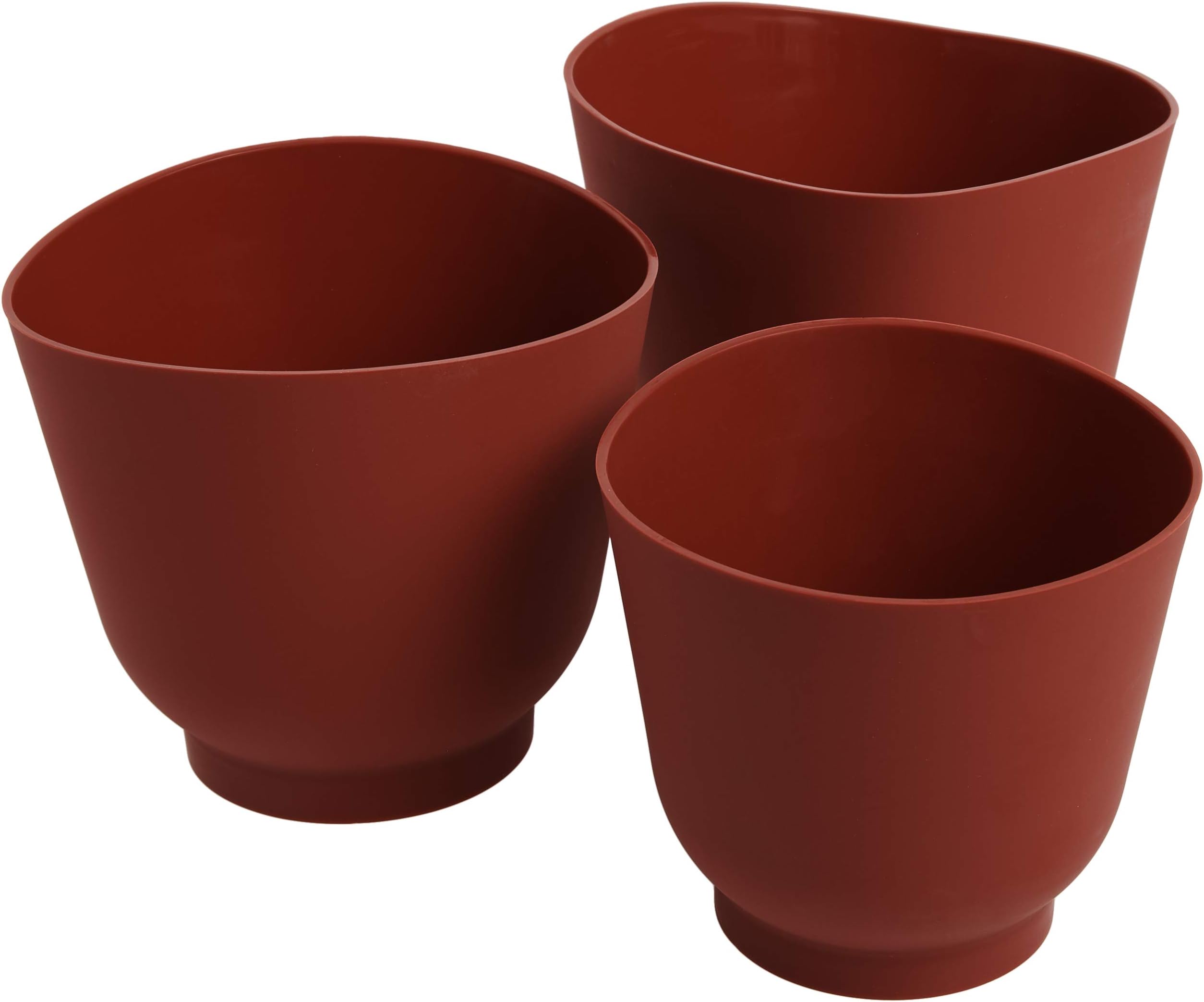 Amazon.com: Norpro Silicone Bowl Set 3 Piece Red 1019R: Mixing Bowls ...