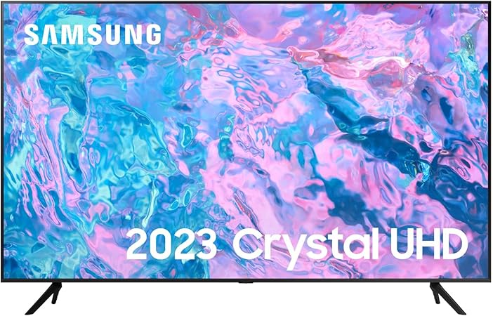 Samsung 75 Inch CU7100 UHD HDR Smart TV (2023) - 4K Crystal Processor, Adaptive Sound Audio ...