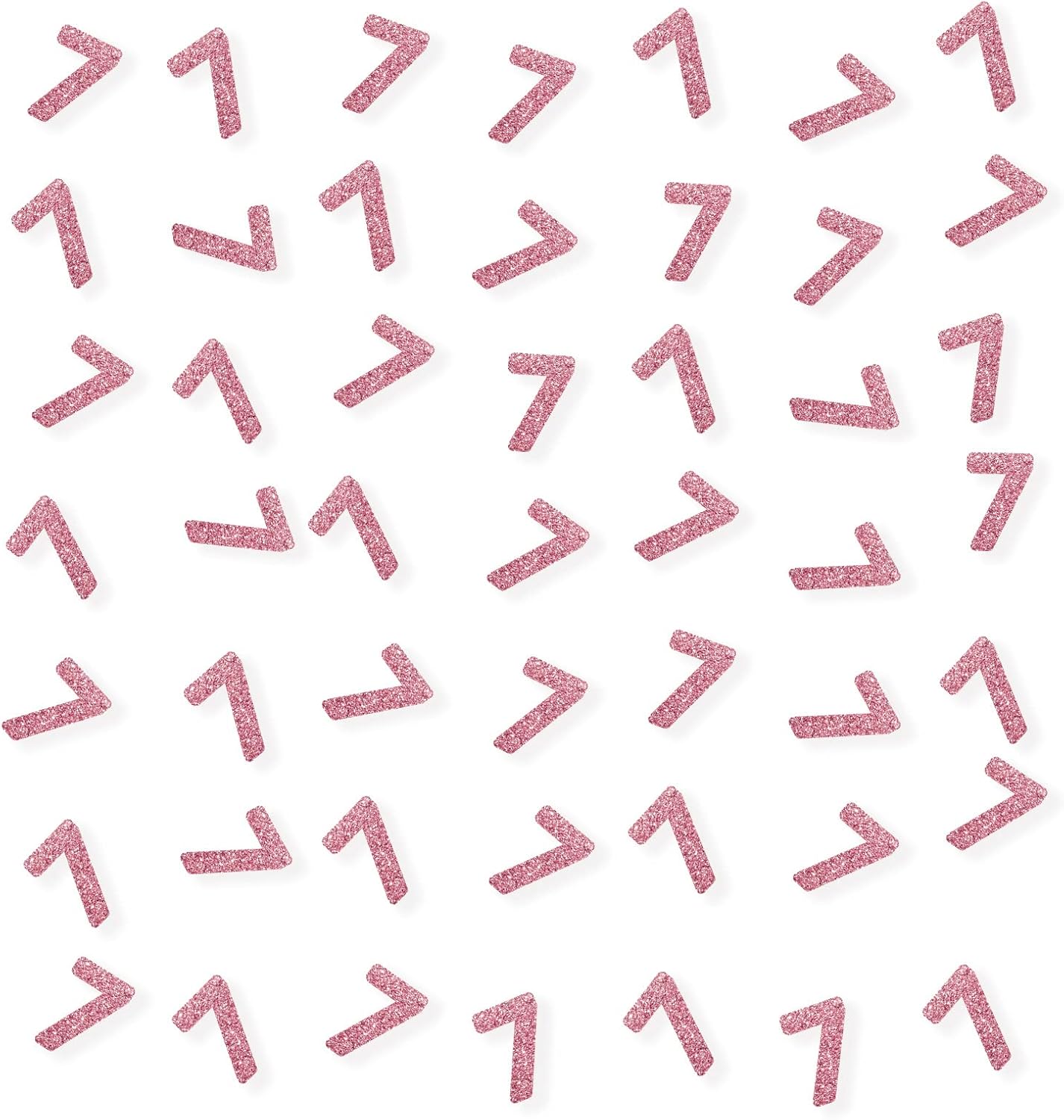 Amazon.com: Set of 100 Number 7 Confetti, Pink Glitter 7 Paper Scatter ...
