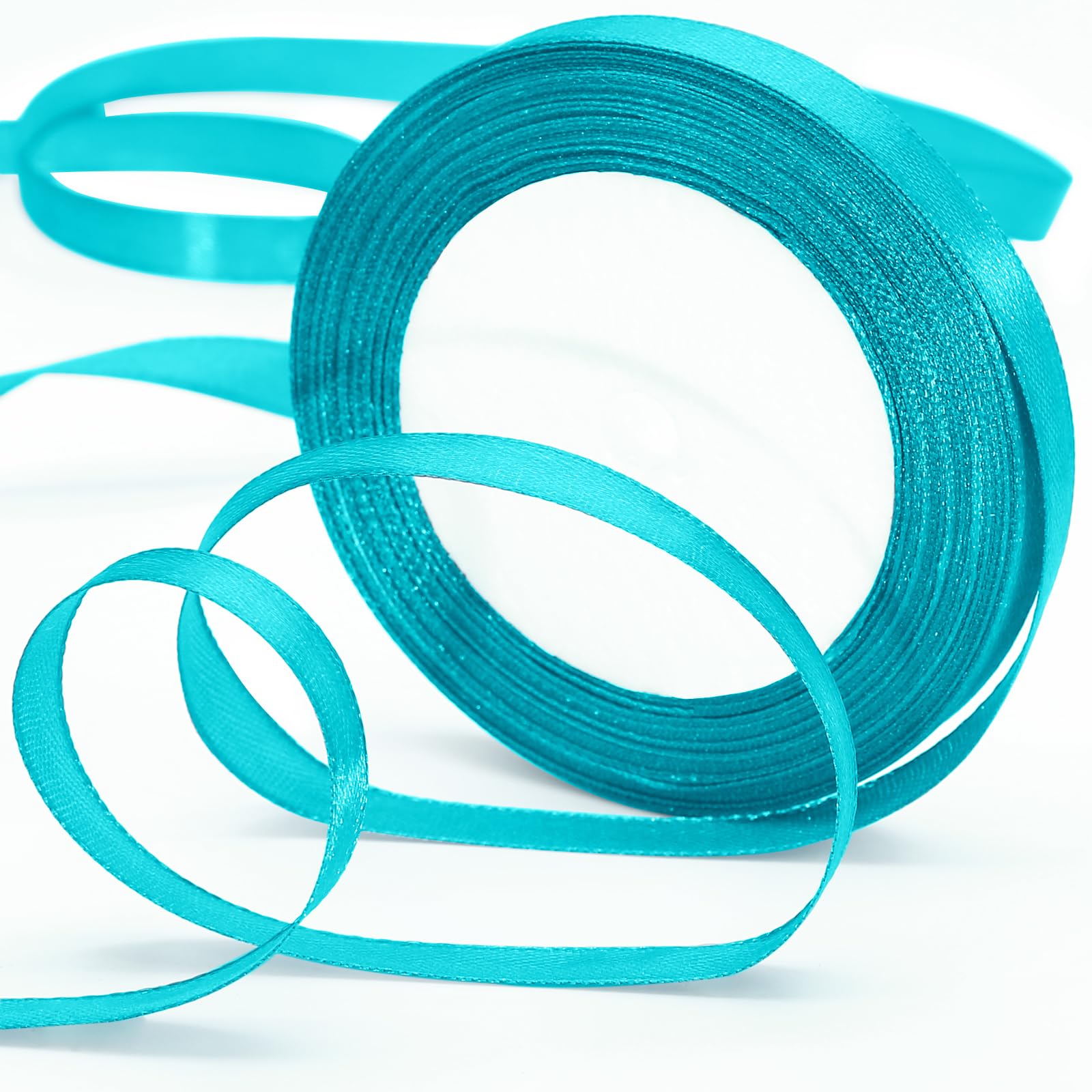 Snapklik.com : 3/8 Inch Satin Ribbon, 25 Yards Turquoise Satin Ribbon ...