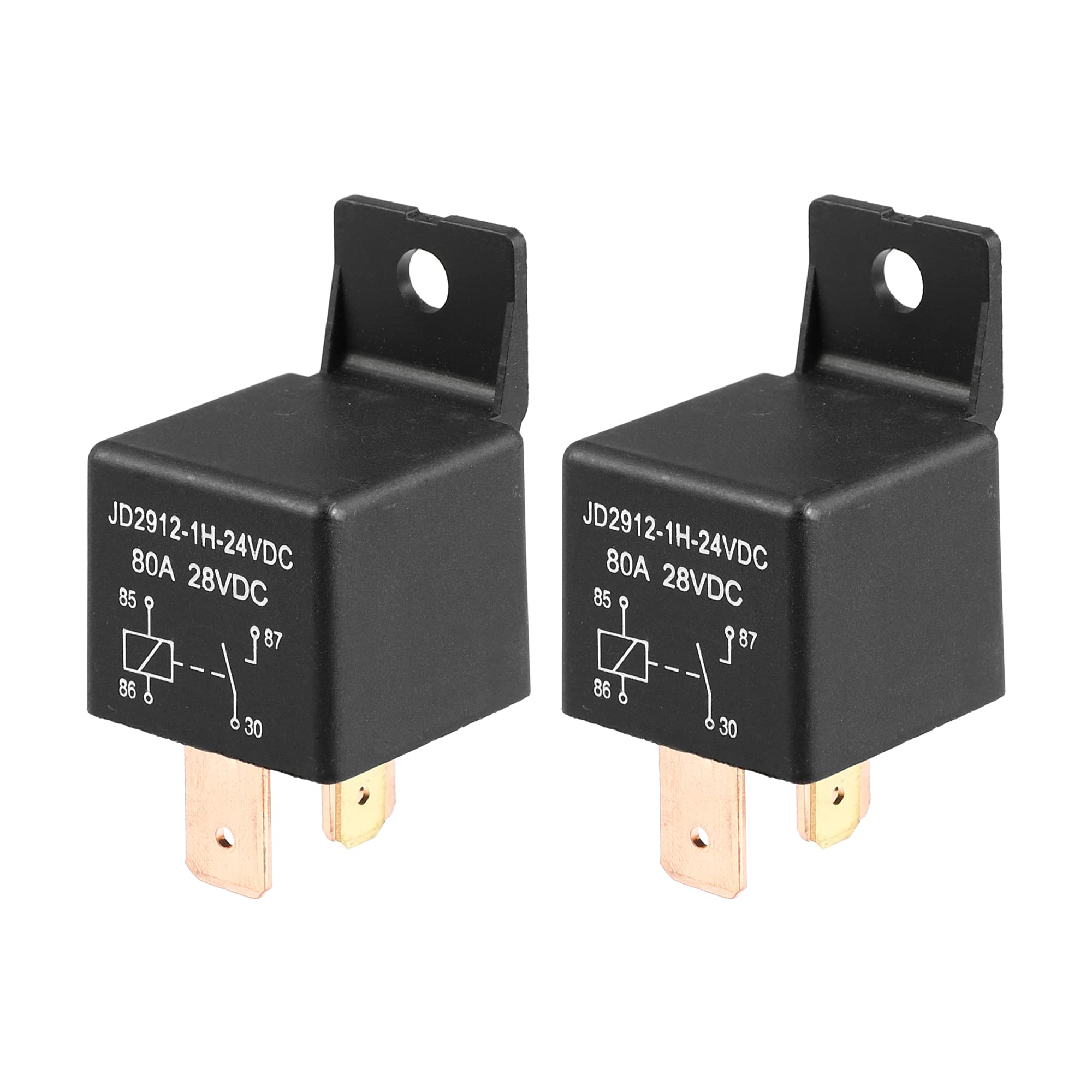 Amazon.com: X AUTOHAUX 2Pcs Car Relay On/Off Normally Open 4 Pin 24V ...