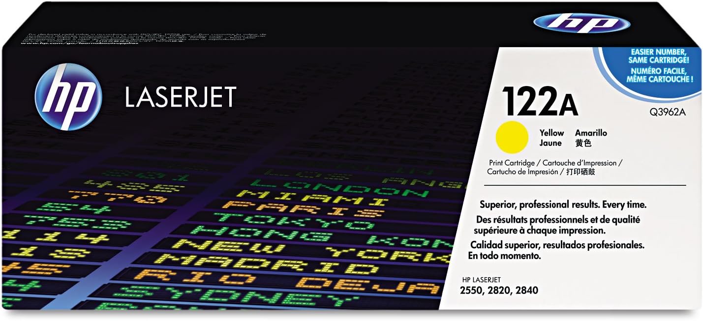 HP 122A (Q3962A) Yellow Original LaserJet Toner Cartridge : Amazon.com ...