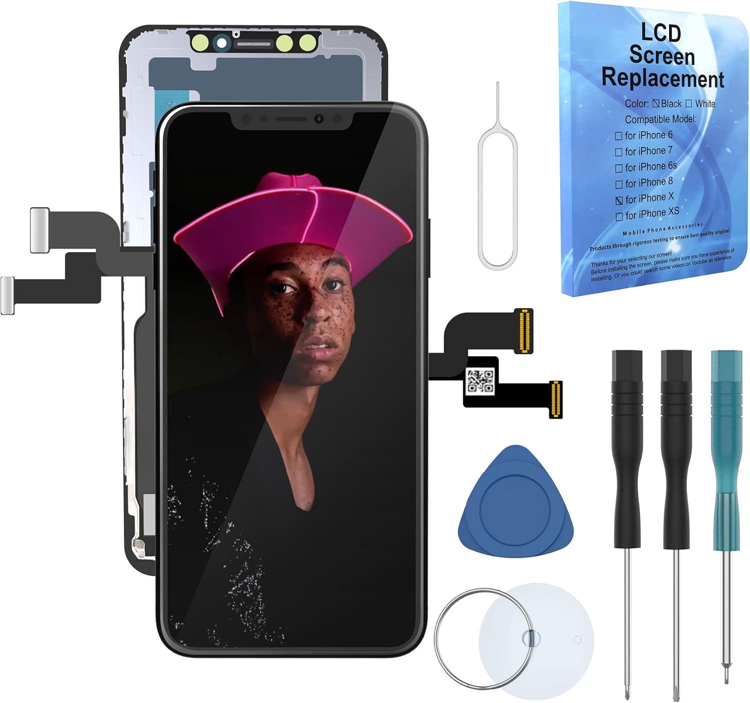 Amazon.com: Screen for iPhone X Replacement 5.8 inch Black LCD Display ...