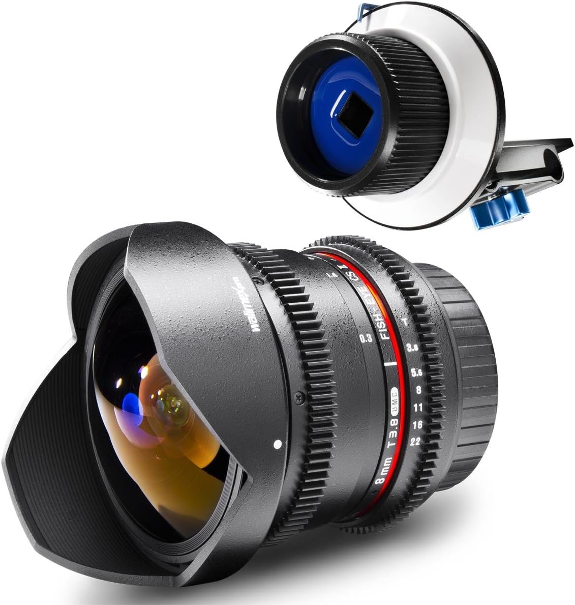Walimex pro Objectif grand angle VDSLR Fish-Eye II 8mm f/3,8 pour Nikon ...