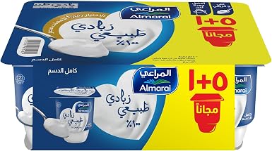 Almarai Natural Plain Full Fat Yogurt 6 x 105 g: Buy Online at Best ...