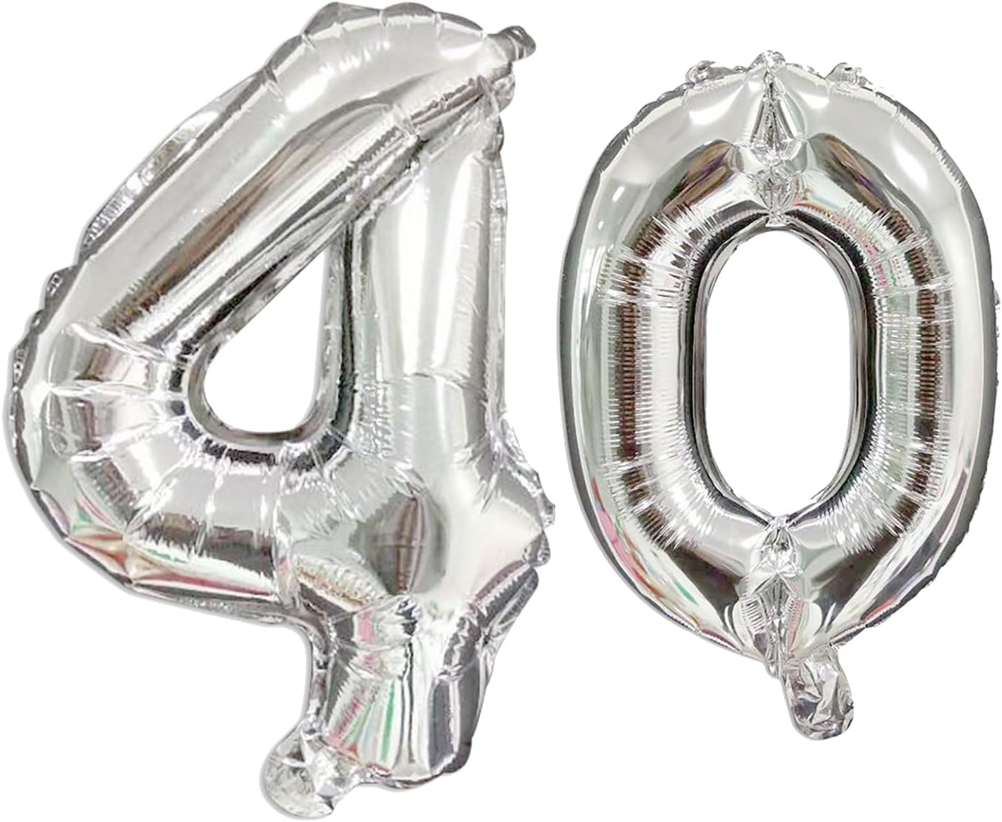 Amazon.com: 32 Inch Silver 40 Number Balloons for 40th Birthday Party ...