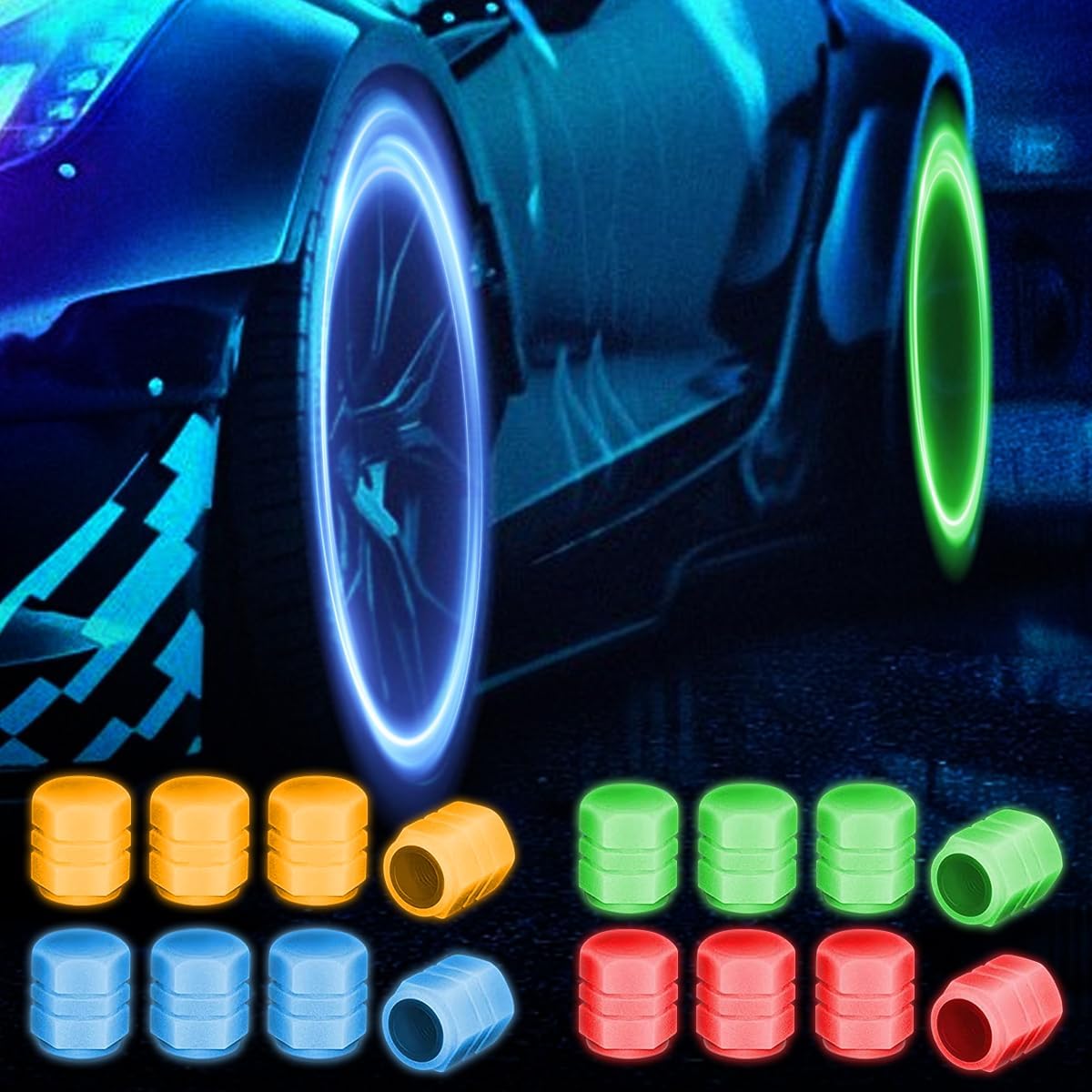Dust Caps for Car Tyres,Universal fluorescent tyre valve caps,dust caps ...