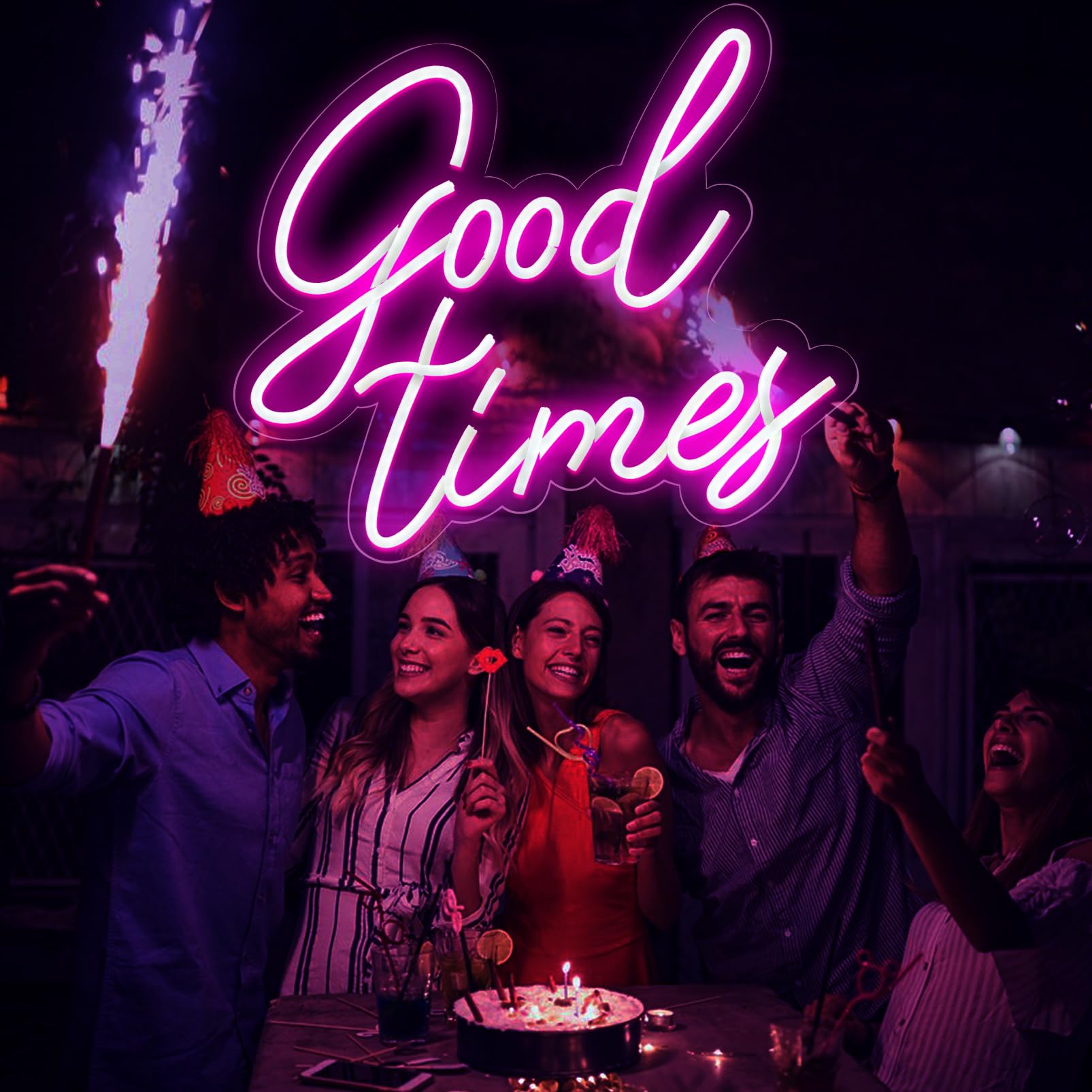 Snapklik.com : Good Times Neon Signs, LED Neon Light Sign For Wall ...