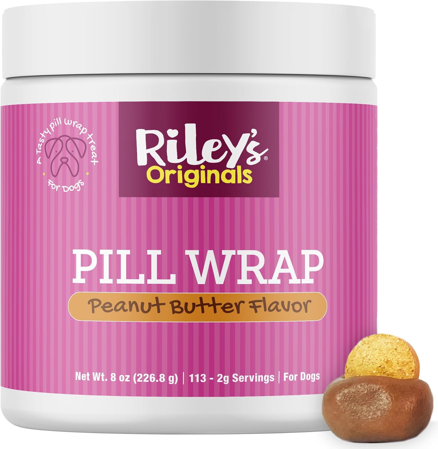 Amazon.com : Riley's Pill Wrap for Dogs - Delicious Peanut Butter ...
