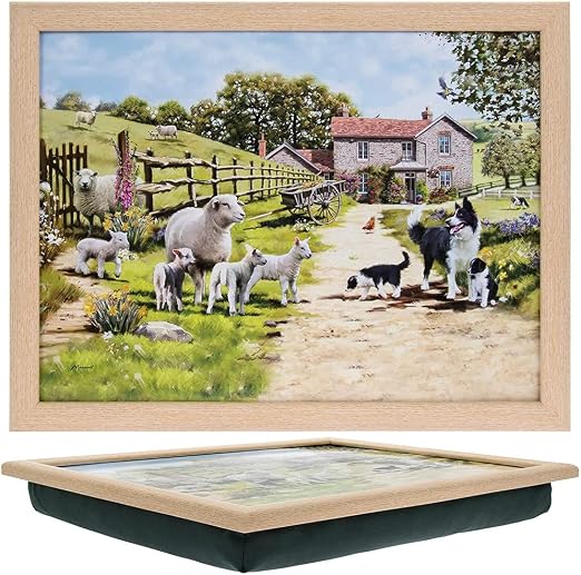 The Leonardo Collection Collie and Sheep Lap Tray, 44x33x6cm ...