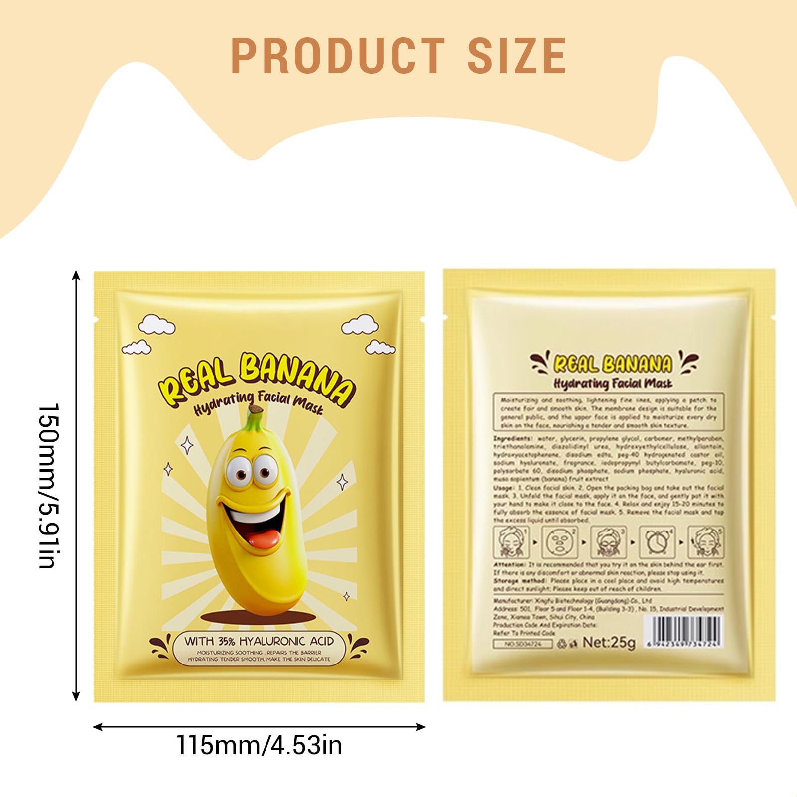 Colaren 10 PCS Kids Face Masks Set, Fruit Face Masks Skincare for Kids ...