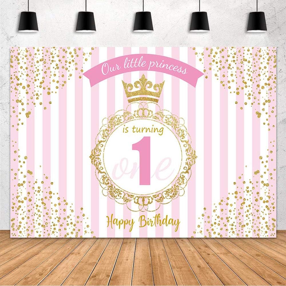 Amazon.com : MEHOFOND Little Princess 1st Birthday Party Decoration ...