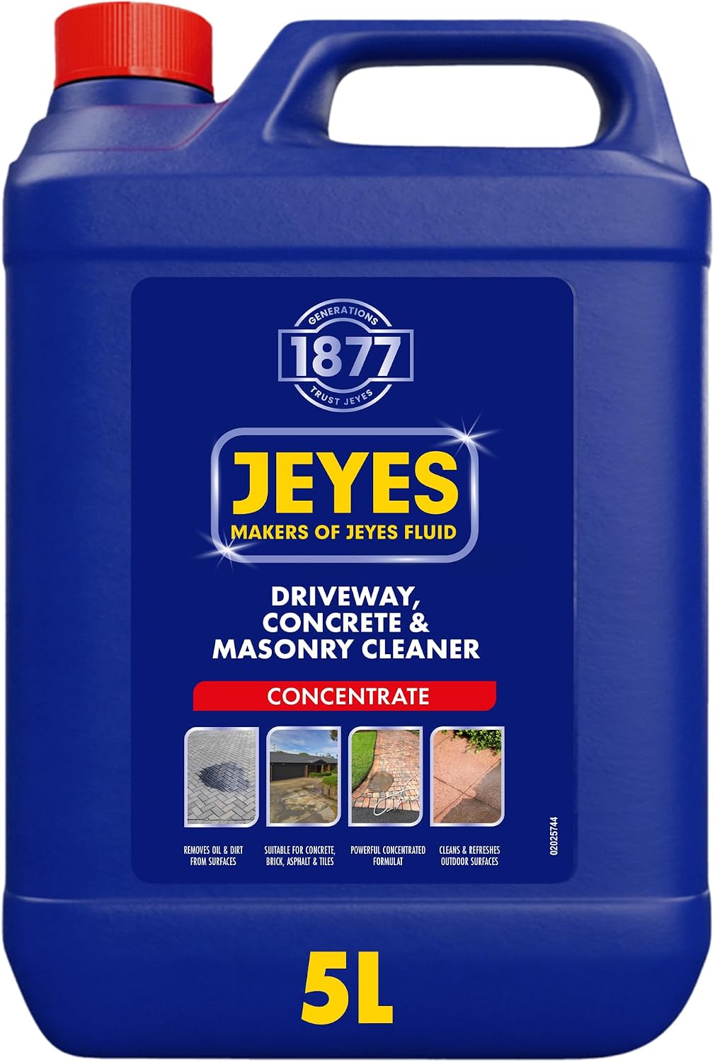 Jeyes Driveway, Concrete & Masonry Cleaner 5L – Heavy Duty Brick and ...