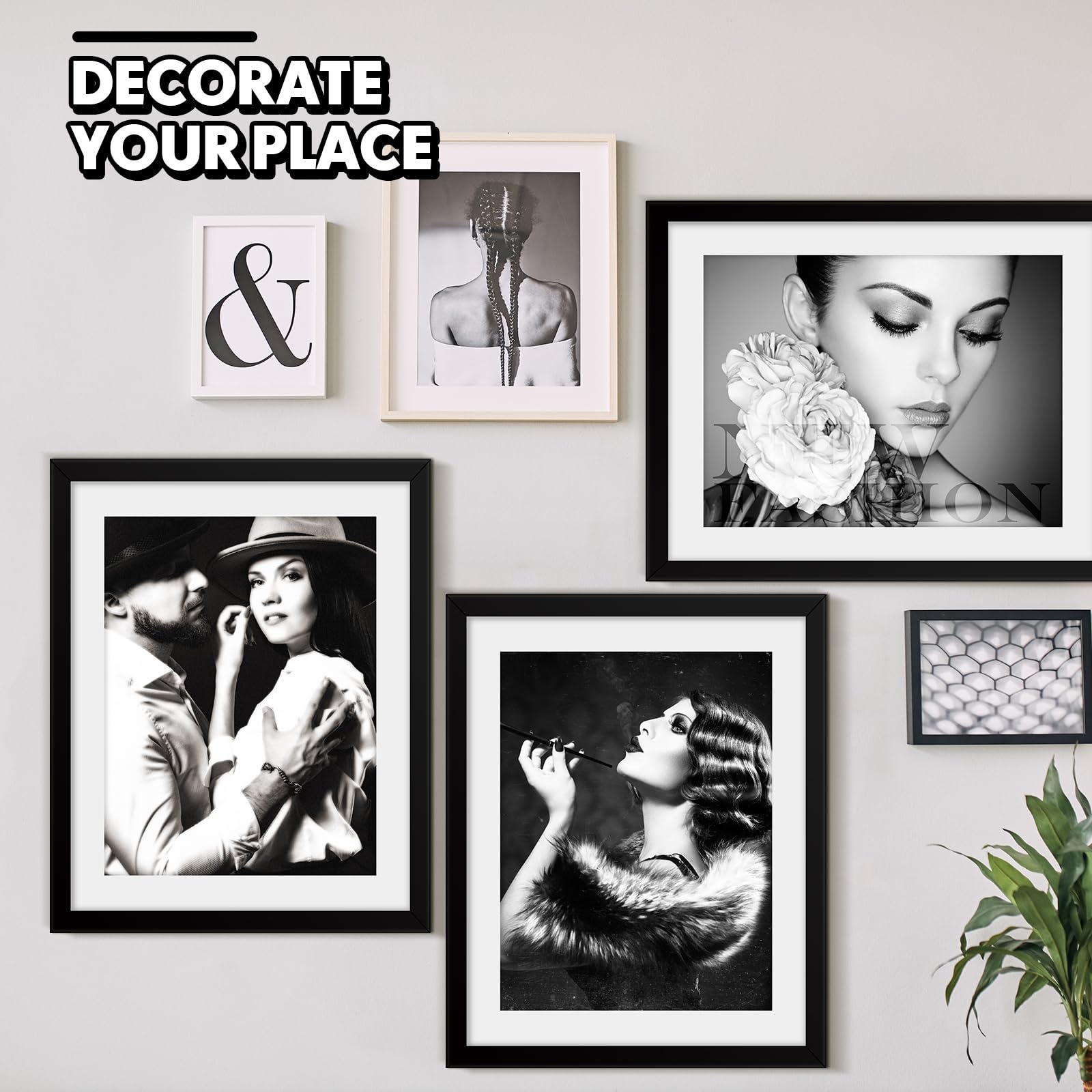 Geetery 4 Pcs Magazine Frames for Wall Fits Magazine Sized 8.5'' x 11. ...