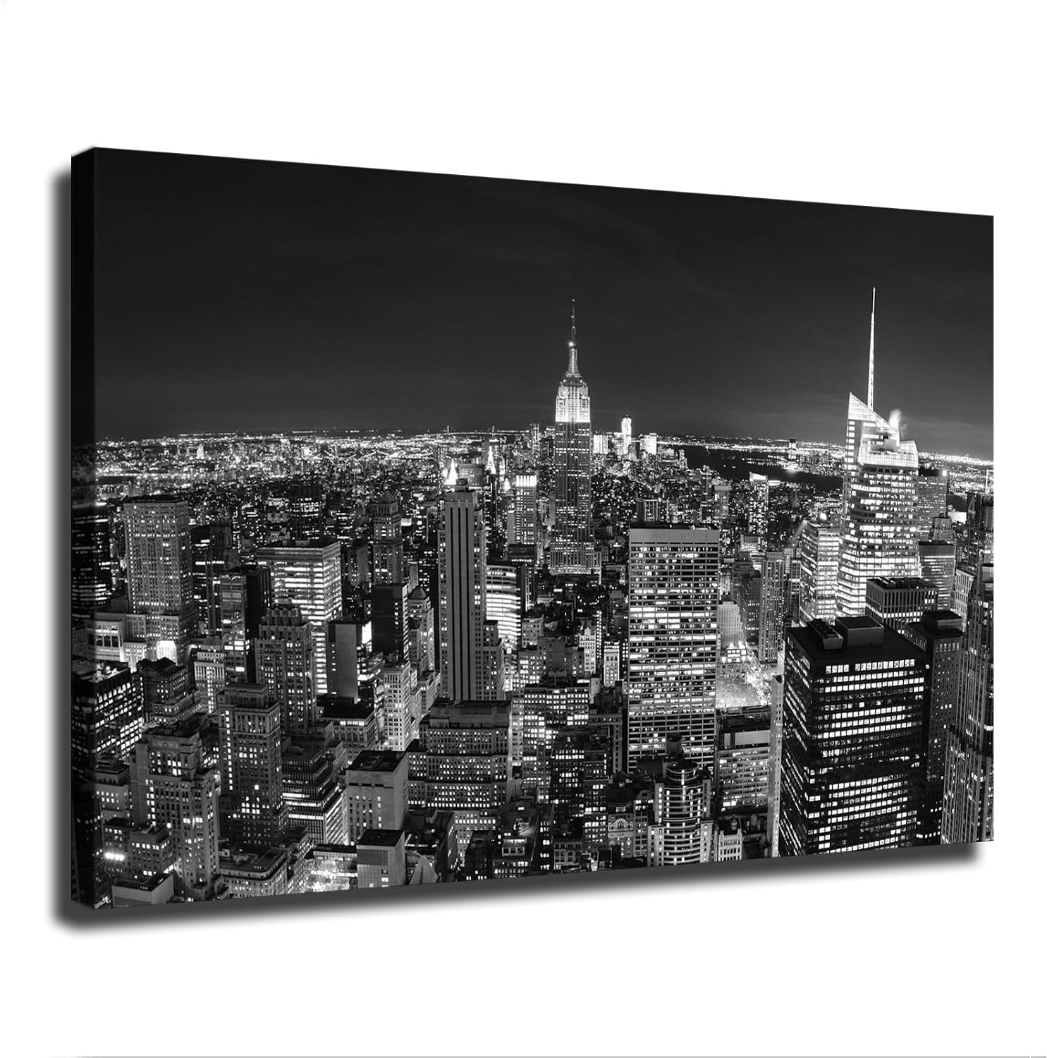 Amazon.com: New York City (NYC) Black and White Manhattan Skyline ...