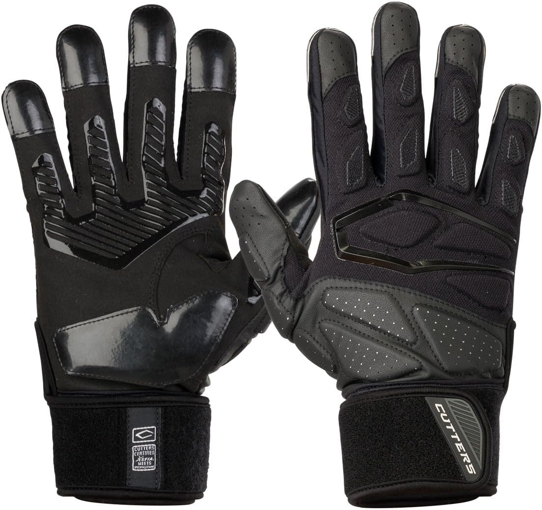 Amazon.com : Cutters Lineman Gloves Football, Force 5.0 Padded Football ...