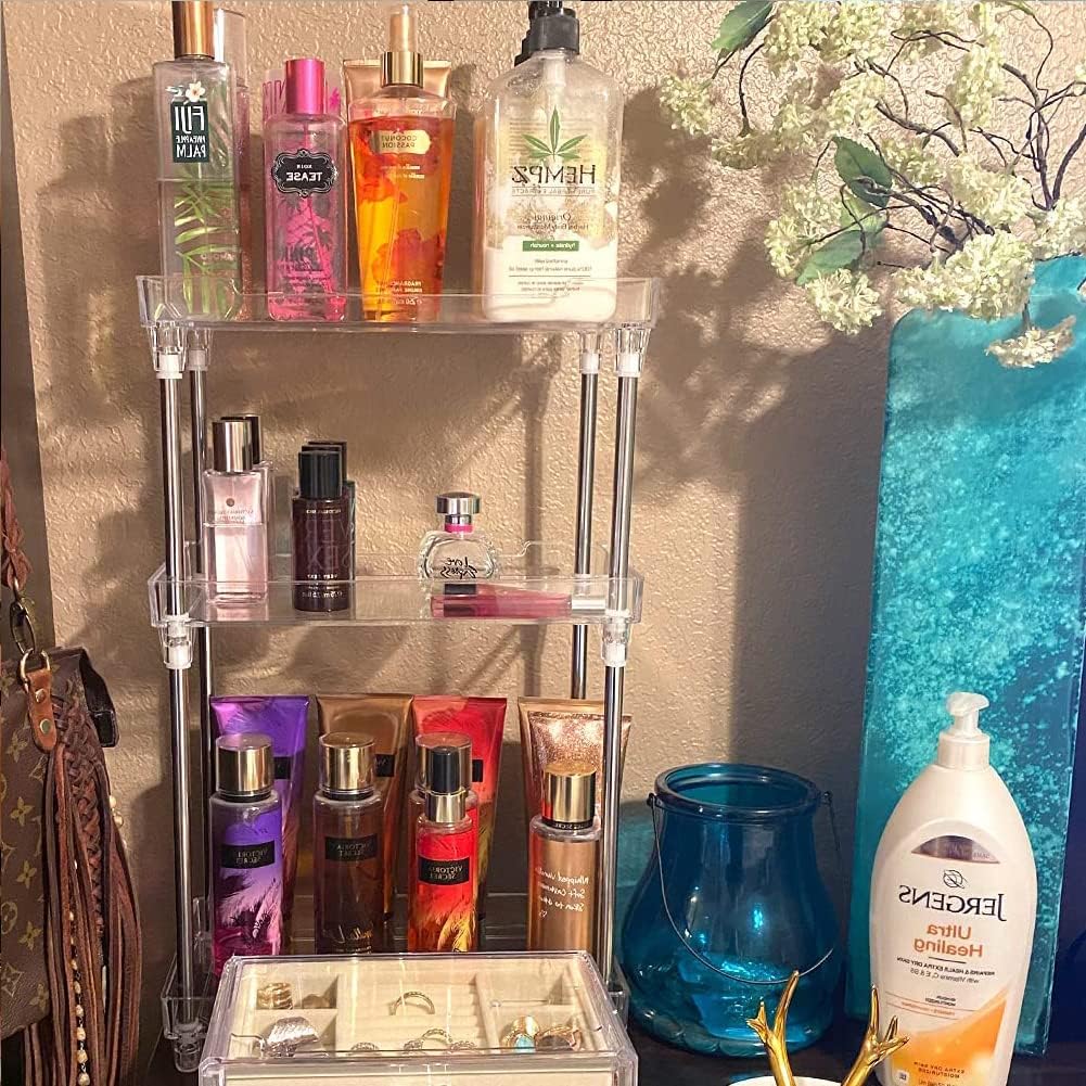 Amazon.com: COMODID Corner Bathroom Counter Organizer Countertop Shelf ...