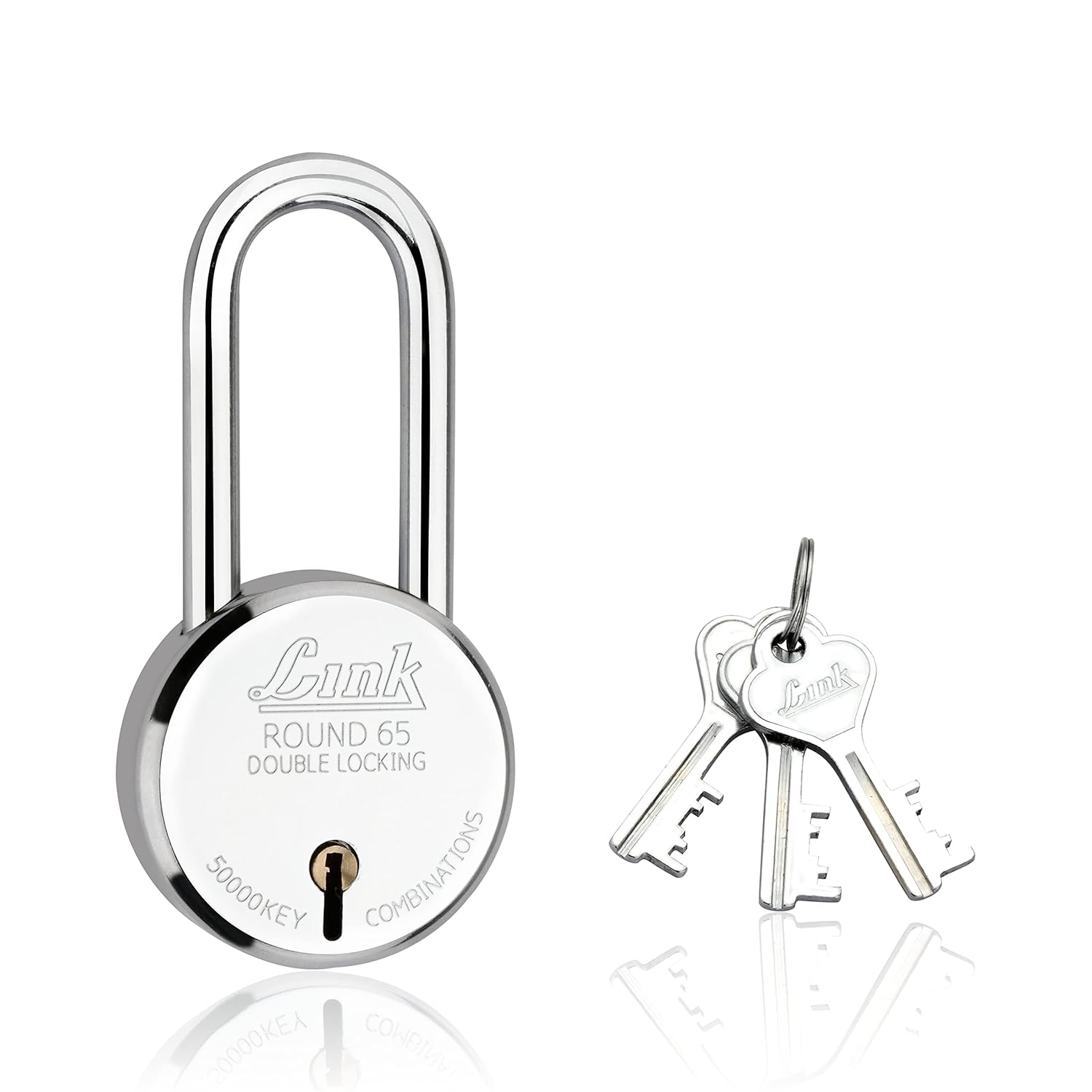 Link® 65mm New Round Padlock with Long Shackle | Steel Body | Iron ...