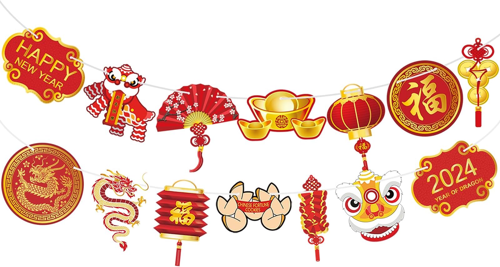 Amazon.com: HOWAF Chinese New Year Decoration Door Cover, 2024 Year of ...