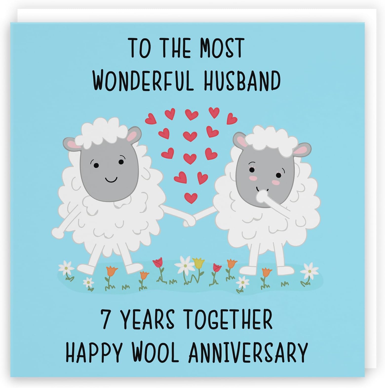 Old English Co. Happy 7th Anniversary Card - Wool Anniversary Greeting ...