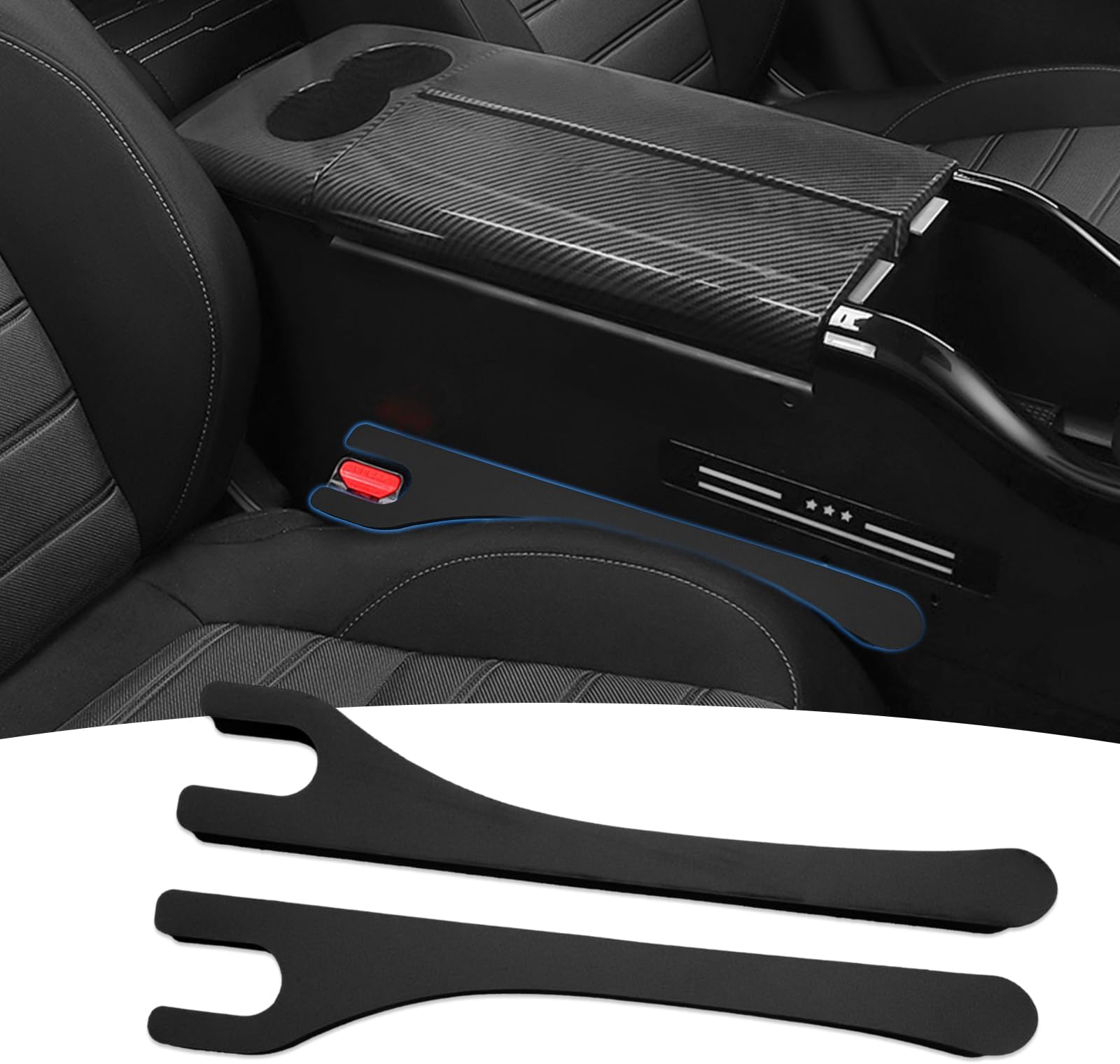Amazon.com: zmoso 2PCS Car Seat Gap Filler, Black Soft Crevice Blocker ...