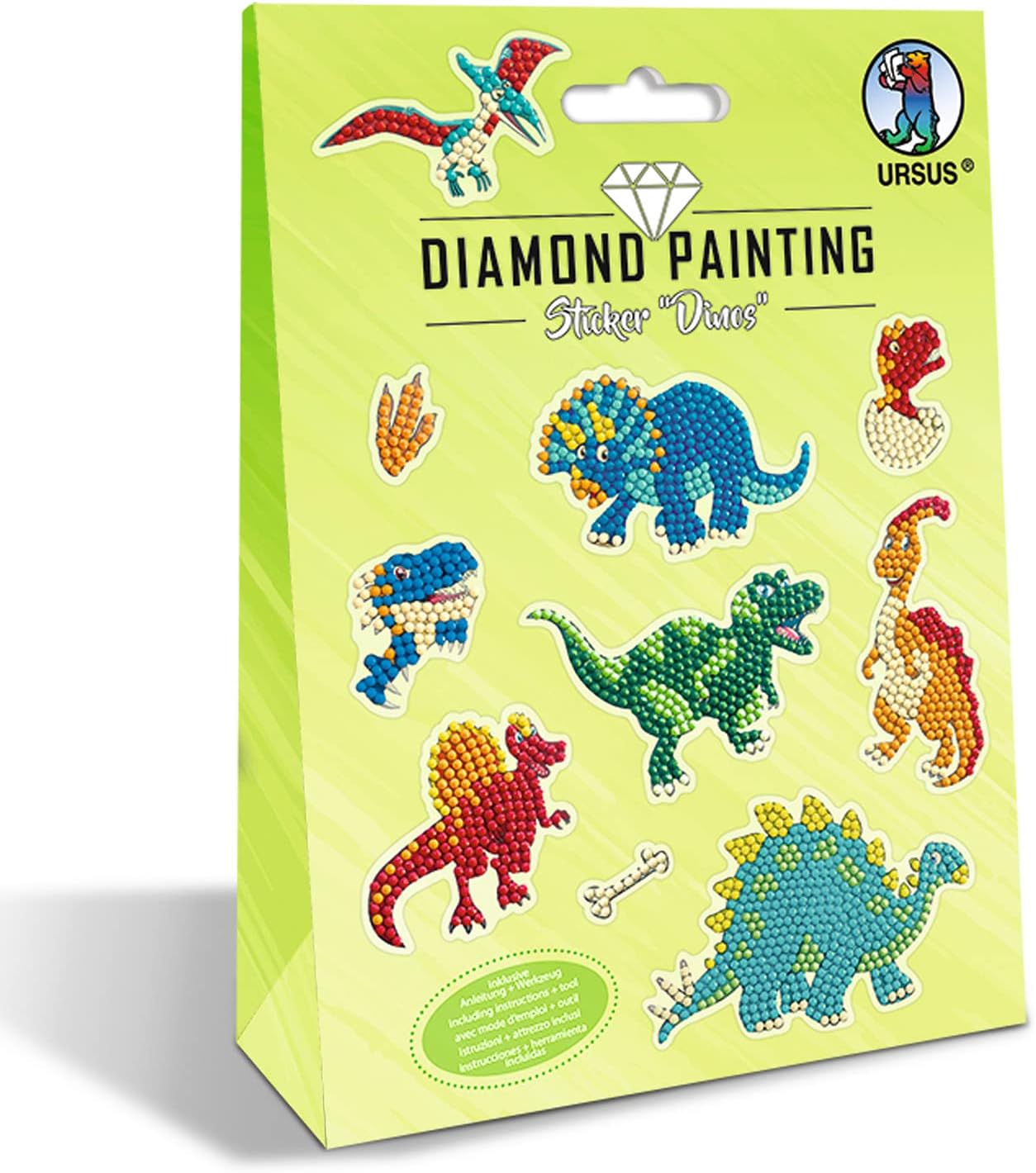 Amazon.com: Ursus 43500009 Diamond Painting Sticker Dinos, Set of 2 ...