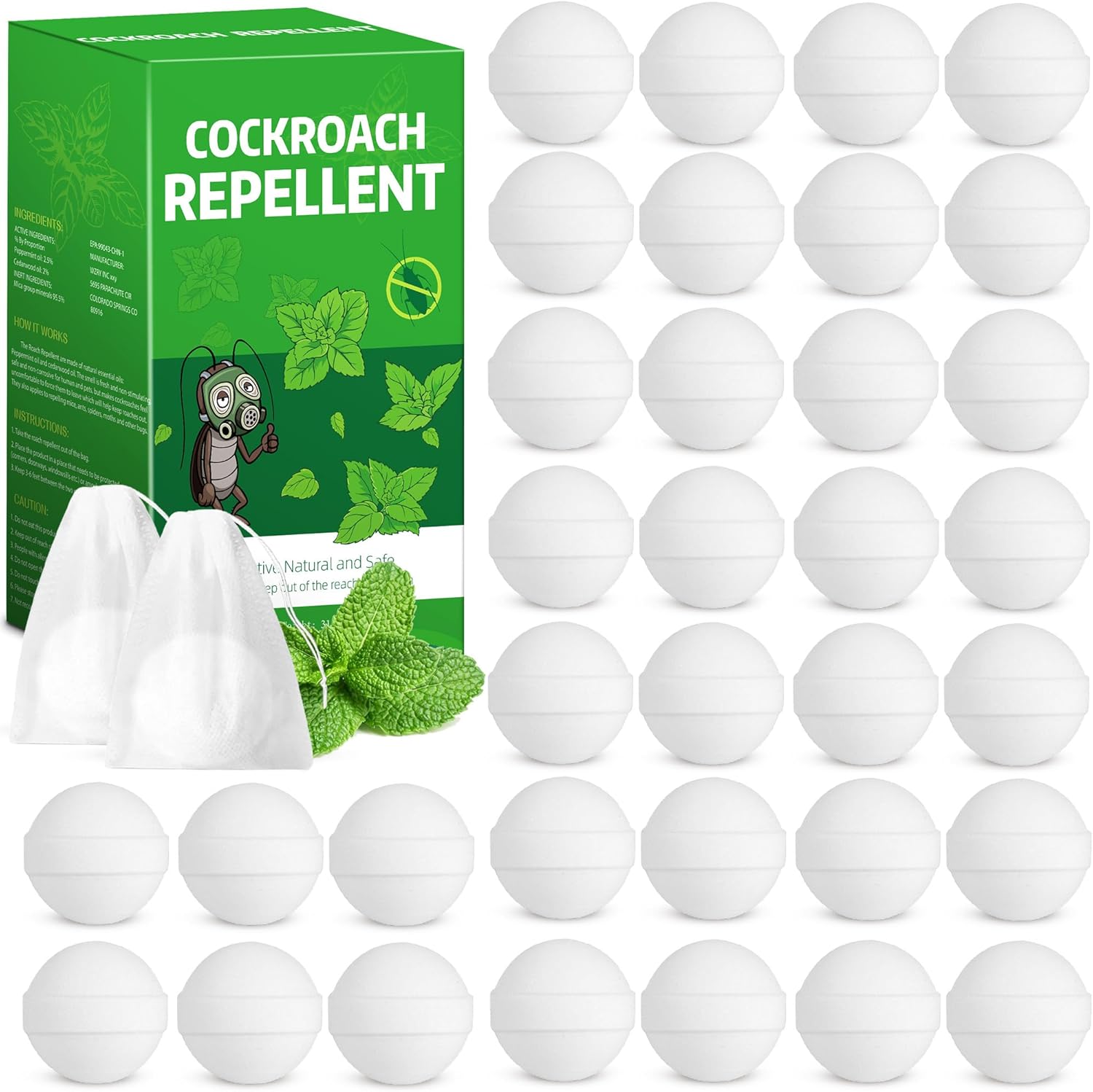 Amazon.com: 36 Pack Powerful Roach Repellent for Kitchen - Cockroach ...