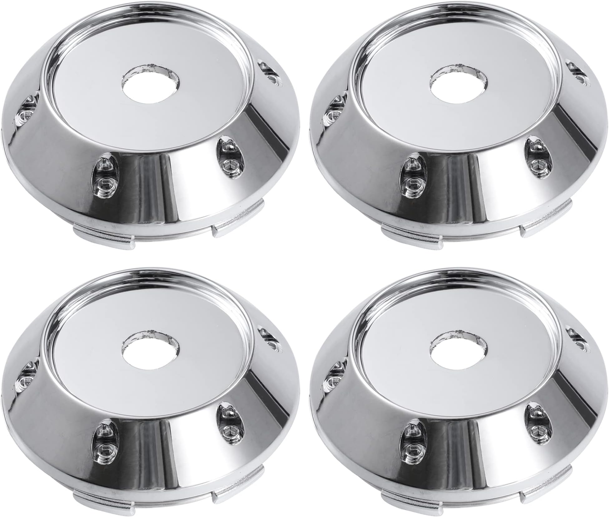 Amazon.com: ACROPIX 53mm 6 Clips Wheel Rim Hub Center Caps Cover Silver ...