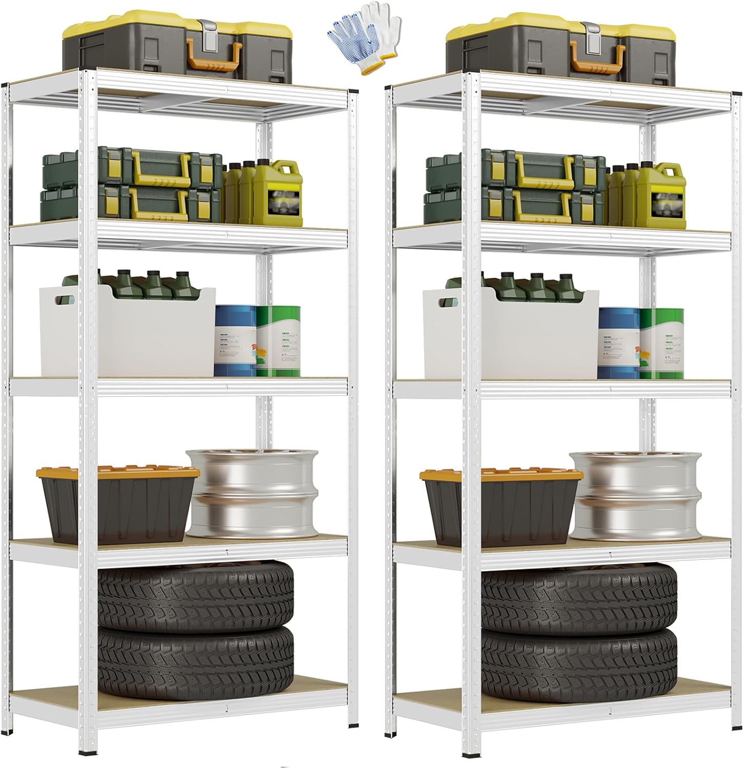 eSituro Schwerlastregale 2er Set, Kellerregal, Lagerregal, Metallregal ...