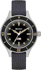 Bulova Men's Mil Ships Black Dial Watch (98A266) : Amazon.ca: Clothing ...