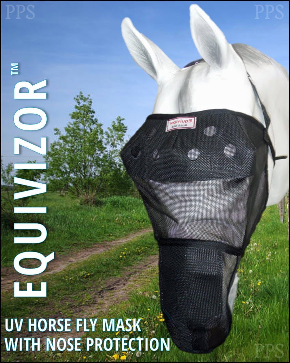 Amazon.com: EquiVizor 95% UV Eye Protection (Full) Horse Fly Mask with ...