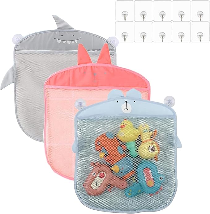 3Pcs Bath Toy Net, Bath Toy Storage, Bathroom Toy Storage, Bath Toy ...